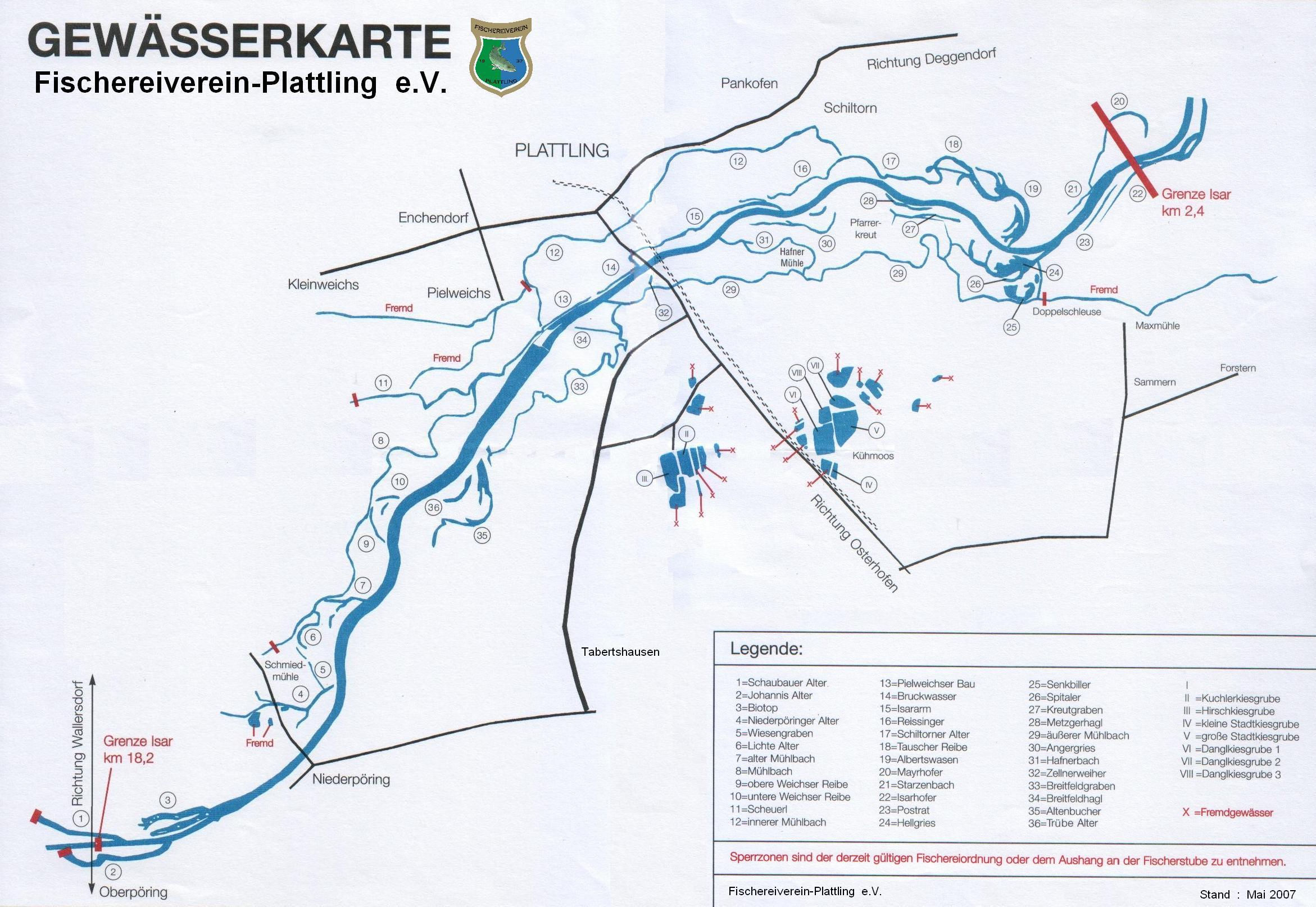 Gewässerkarte Standard